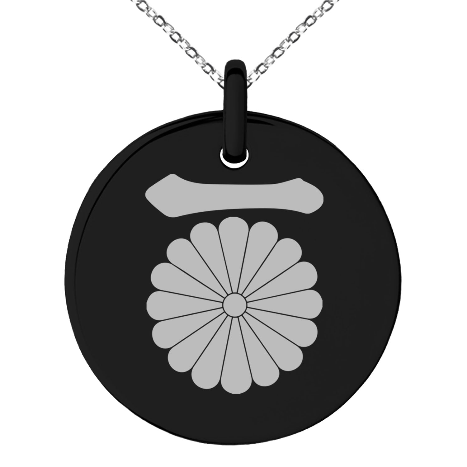 Stainless Steel Nasu Samurai Crest Engraved Small Medallion Circle ...