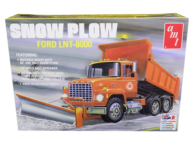 Diecast Skill 3 Model Kit Ford LNT-8000 Snow Plow Truck 1/25 Scale ...