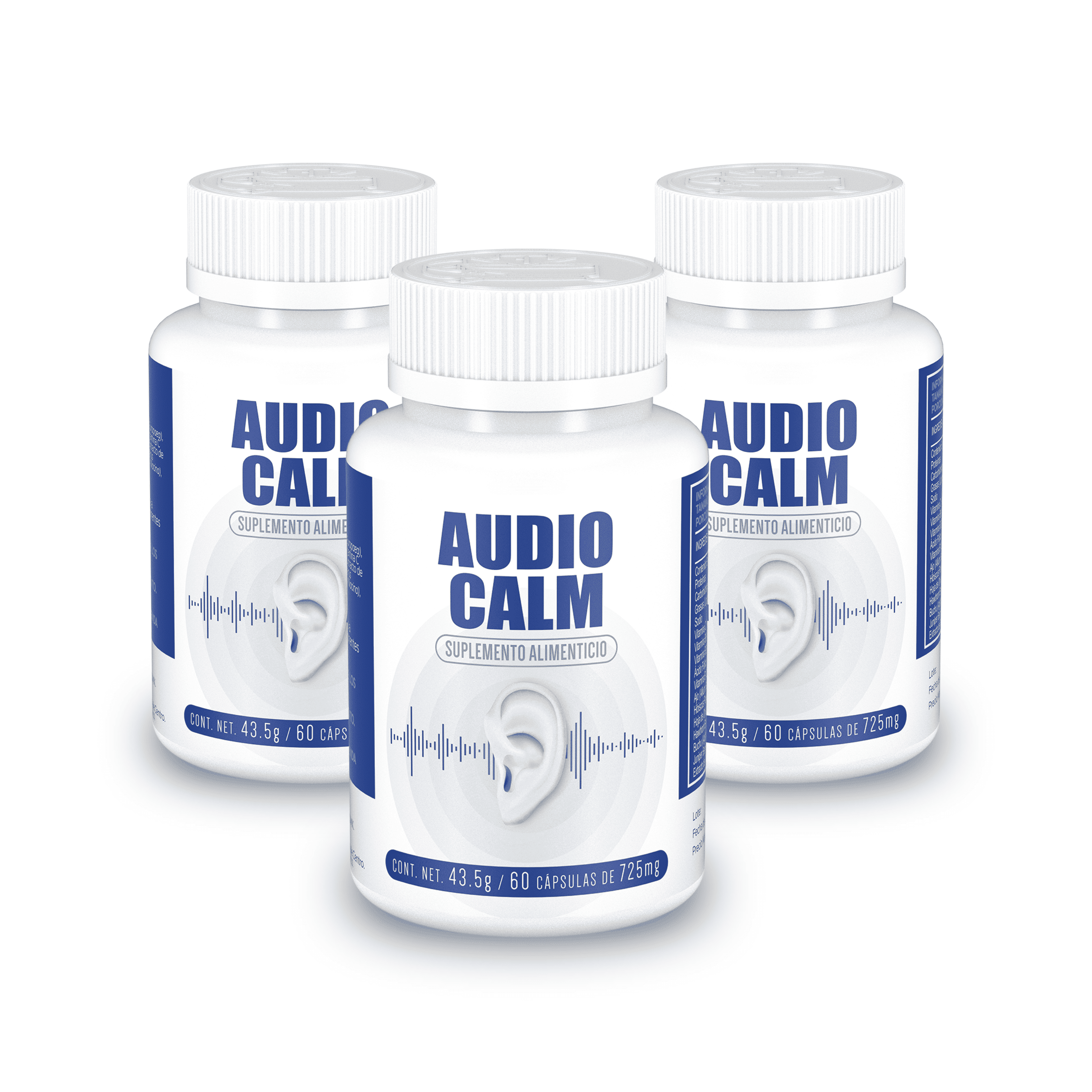 Suplemento Alimenticio Audio Calm Vitaminas B3, B6, B9, B12 + Vitamina ...