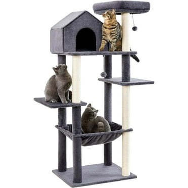 Pefilos 72" Cat Tree Tower for Large Cats, Indoor Cat Condo with Sisal ...