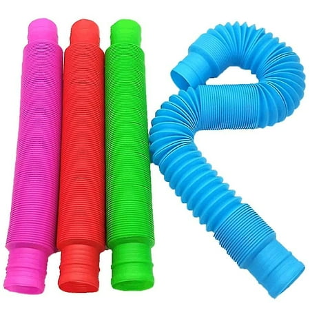 8pcs Toy Tube Colorful Plastic Fidget Toys Sensory Anti Stress Fidget ...
