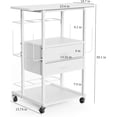 Wrapping Paper Storage Cart with 12 Rolls Wrapping Paper Organizer ...