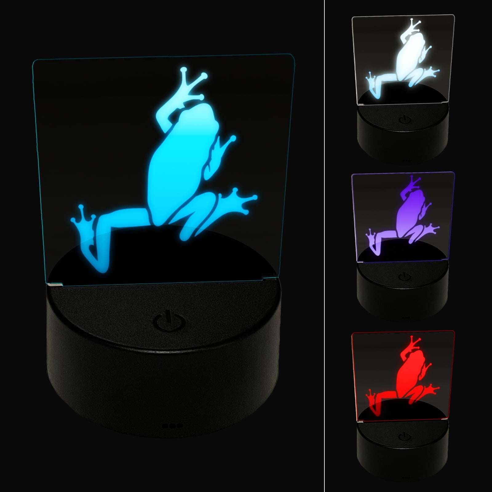 Climbing Tree Frog LED Night Light Sign 3D Illusion Desk Nightstand ...