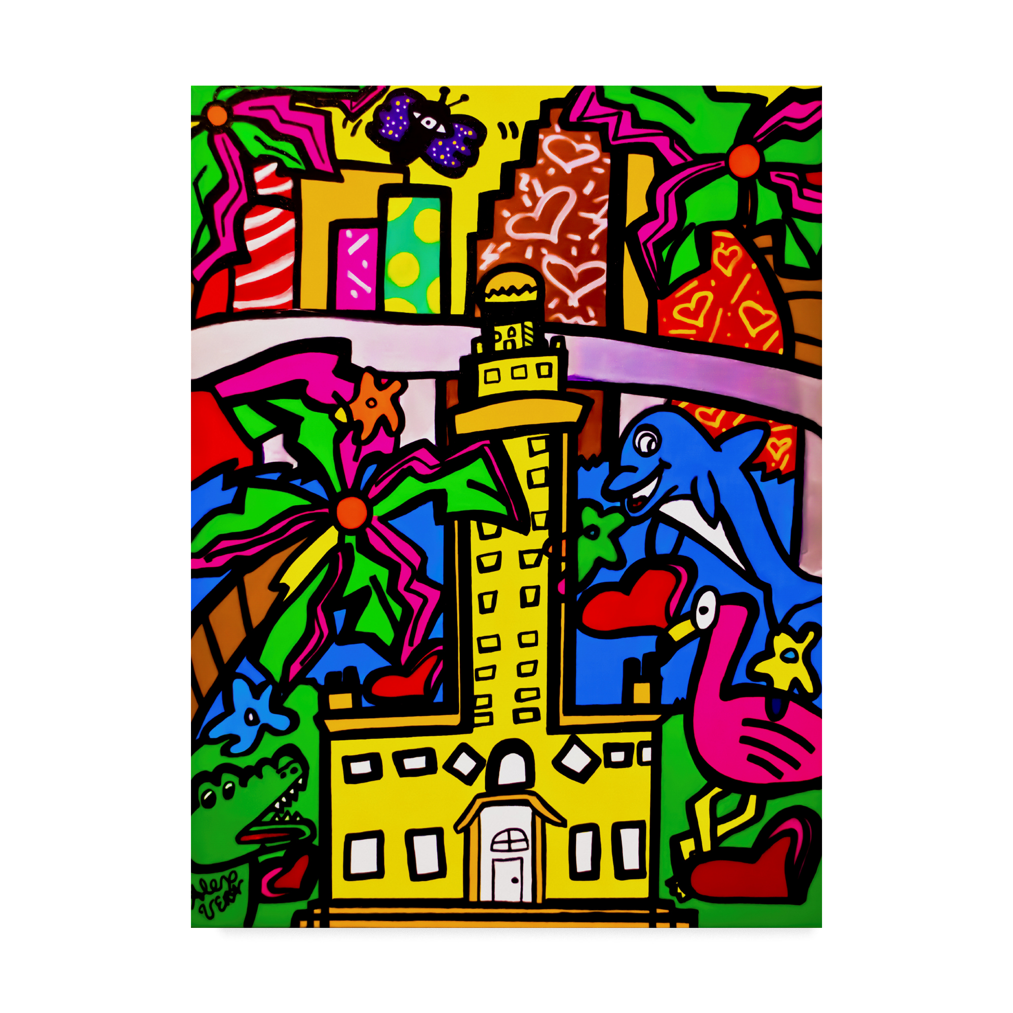 Trademark Fine Art Miami The Magic City Canvas Art By Alex Vera trademark-fine-art-miami-the-magic-city-canvas-art-by-alex-vera