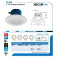 NICOR DLR4-3006-120-3K-WH 4 in. LED Recessed Downlight 3000K - Walmart.com