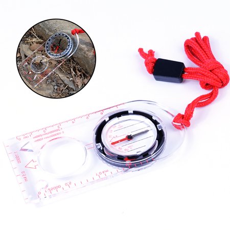 Outdoor Portable Hiking Camping Ruler Map Magnifier Compass | Walmart ...