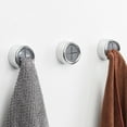 HEJULIK 4Pcs round adhesive push towel hooks, non-marking sticky hooks ...