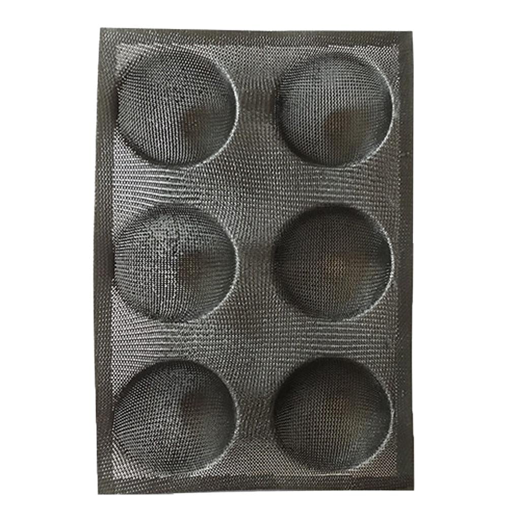 Silicone Bun Bread Round Shape Bread Tray Perforated Bakery Molds ...
