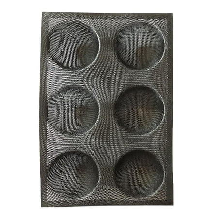6 Cup Silicone Bread Forms Round Shape Hamburger Bread Forms Perforated ...