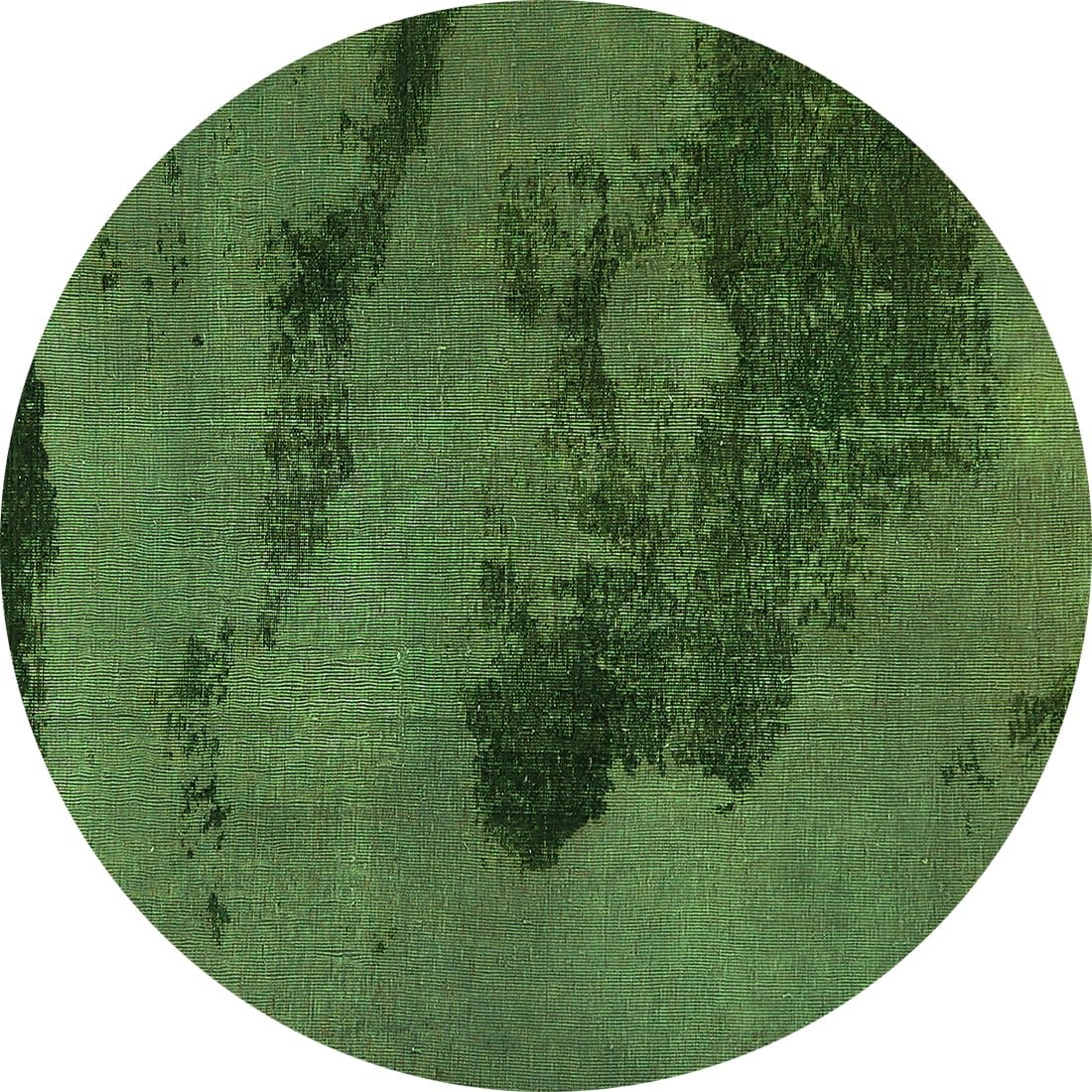 Ahgly Company Indoor Round Abstract Green Modern Area Rugs, 5' Round ...