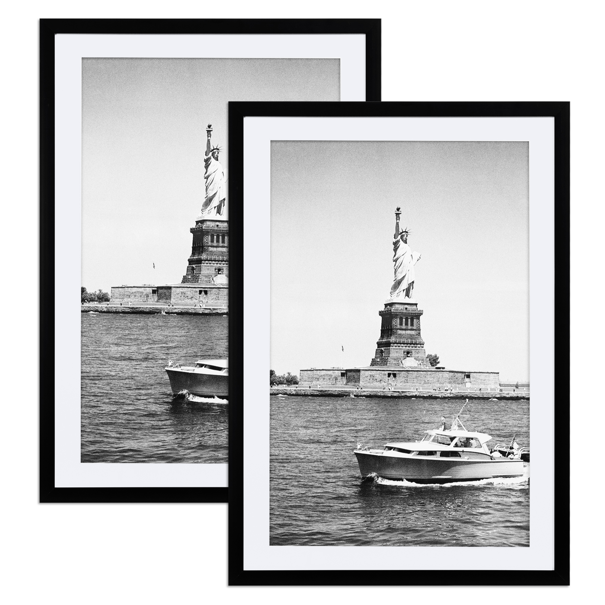 ENJOYBASICS Black Poster Frame Display Pictures 11x17 With Mat Or