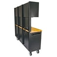 JEGS 81453 72 in. Wheeled Mobile Tool Box, Rolling Tool Cabinet, Black ...