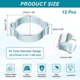 BDKWID-12 Pcs Double Ear Hose Clamp, 23-27mm Zinc Plated Steel O Clip ...