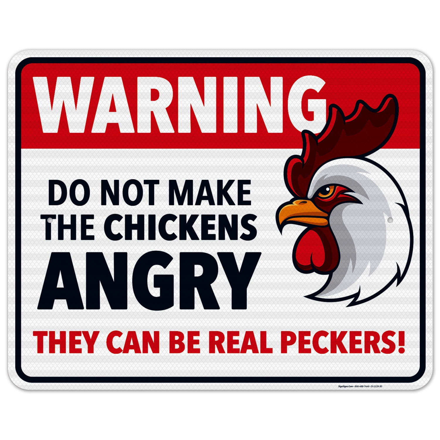 Funny Chicken Coop Sign, Warning Do Not Make The Chickens Angry ...