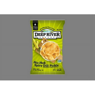Deep River Snacks New York Spicy Dill Pickle Kettle Chips, 2oz, 24 Ct ...