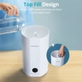 Homech 4L Humidifier, Top Fill, Quiet Ultrasonic, 12H Timer, 3 Mist ...
