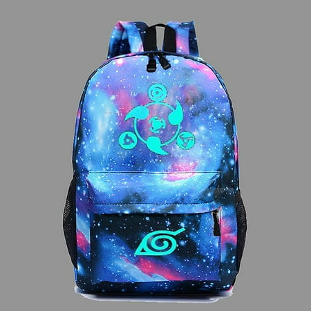 New Naruto Writing Wheel Eye Luminous Backpack Men And Women Middle ...