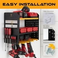 Power Tool Organizer Wall Mount, 4 Layer Heavy Duty Metal Tool Storage ...