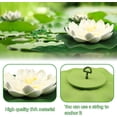 10pcs Artificial Floating Foam Lotus Flowers with Artificial Frog Lotus ...