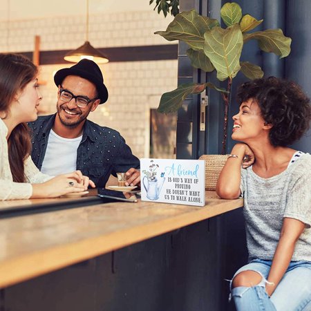 7.87 Inch Friendship Wooden Box Sign Wall tion Decor Friend is God's ...