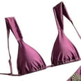Fengqque Women's Bikini Set Triangle Two Piece Solid Color Bikini ...