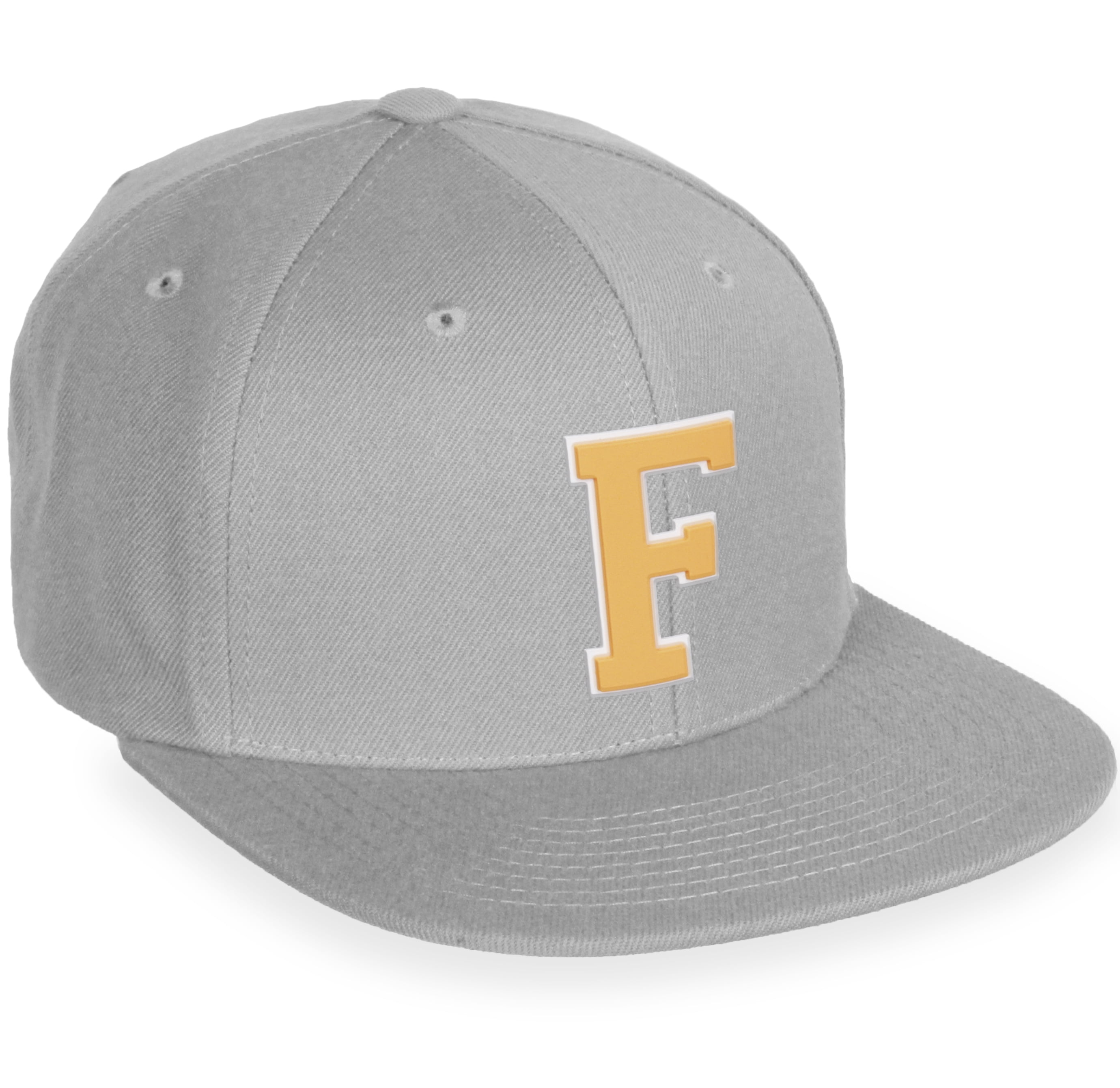 Daxton Classic Snapback White Neon Orange A to Z Letters Flat Bill ...