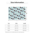 Goofa Dachshund Dog Puppy Pattern Fleece Throw Blanket for Couch, Soft ...