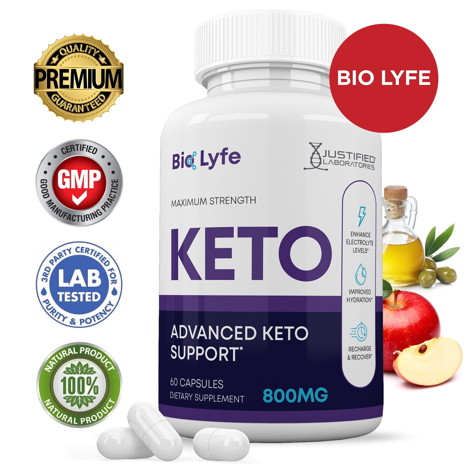 Bio Lyfe ACV Pills 1275 MG Stronger Than Gummies Advanced Keto Support ...