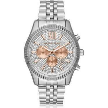 MICHAEL KORS Stainless Steel Silver Mens Lexington Watch Model MK8405 ...