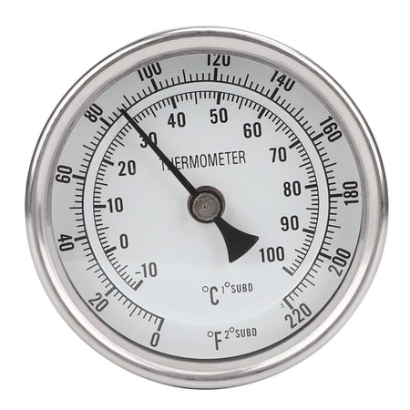 Pot Thermometer,1/2" NPT Stainless Steel Brewing Beer Thermometer NPT ...