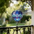 2D Hot Air Balloon Solar Light, Stained Glass Style Hanging Lamp ...