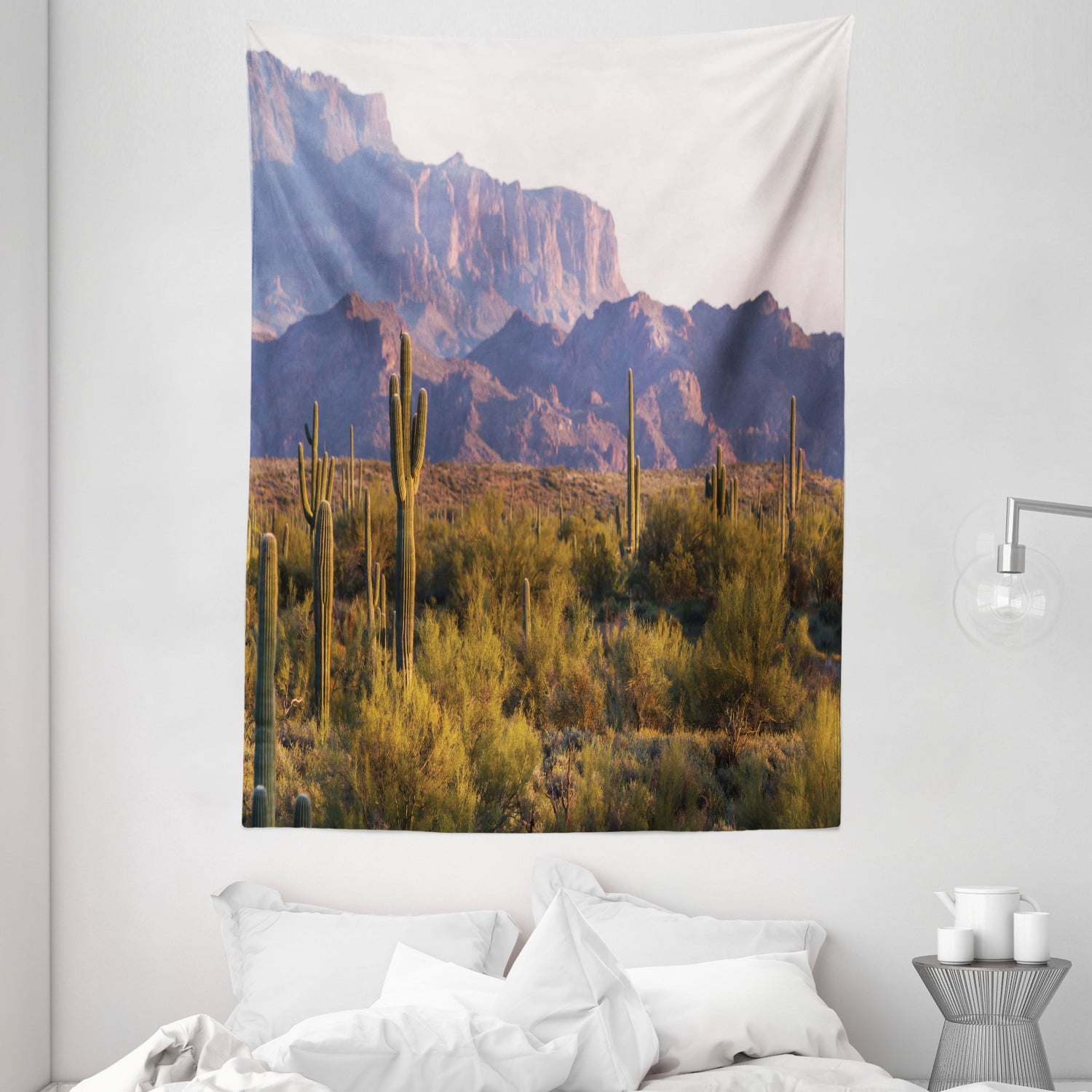 Saguaro Cactus Decor Wall Hanging Tapestry, Ariozona Desert Landscape ...