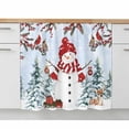 Blue Snowman Christmas Small Sink Skirt 10"Wx11"L, Dustproof Under Sink ...