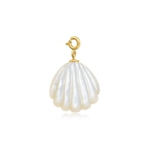 Ross-Simons 5-5.5mm Cultured Pearl Oyster Shell Charm in 18kt Gold Over ...