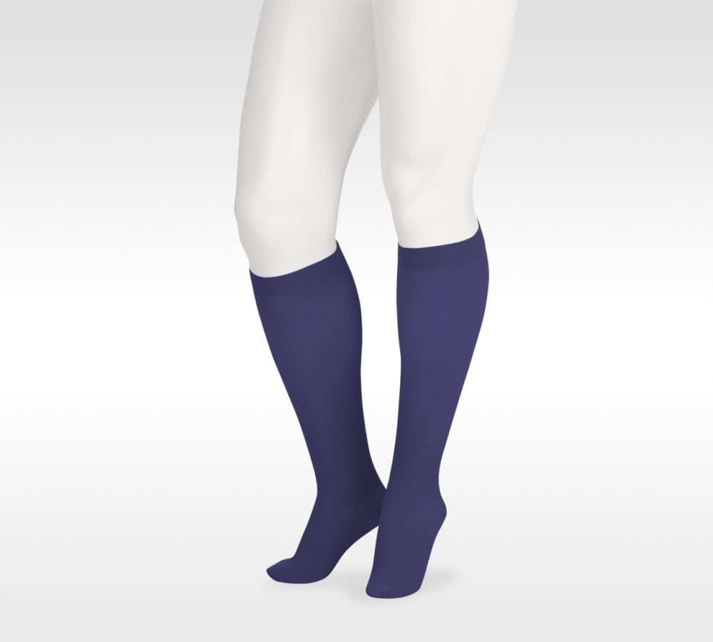 Juzo Soft 2000 15-20mmhg Knee-High Closed Toe Sock with Silicone Top ...