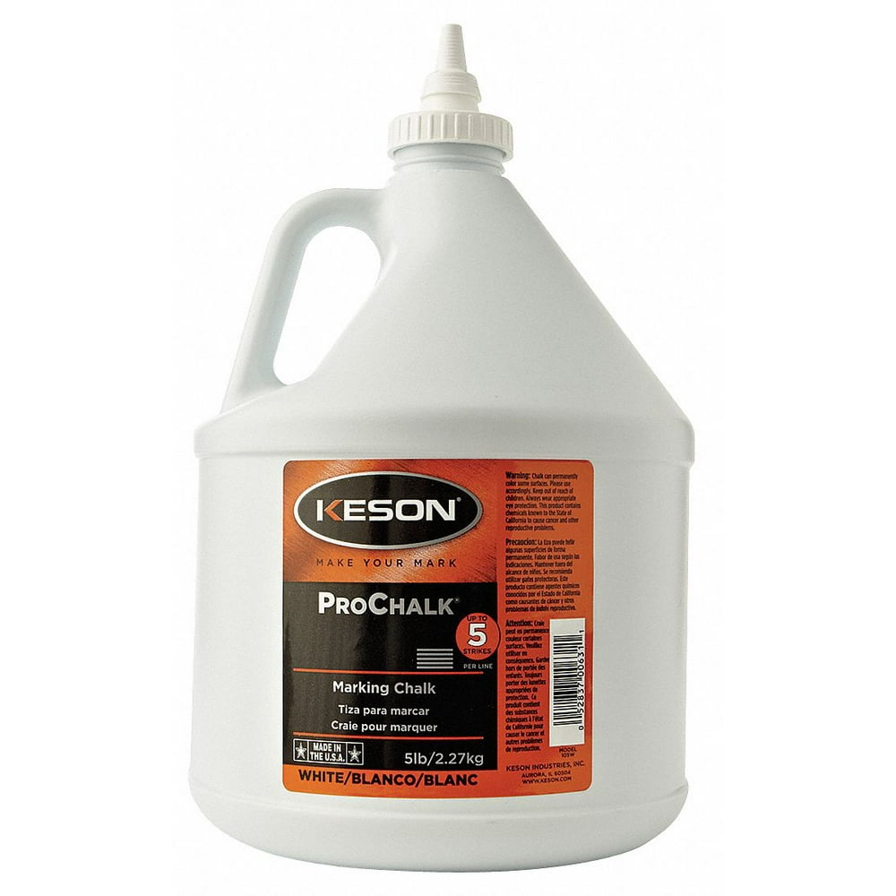 Keson Marking Chalk Refill,White,5 Lb 105W - Walmart.com - Walmart.com