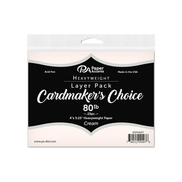 Cardmakers Choice Card 5.5x4.25 80lb Cream100pc - Walmart.com