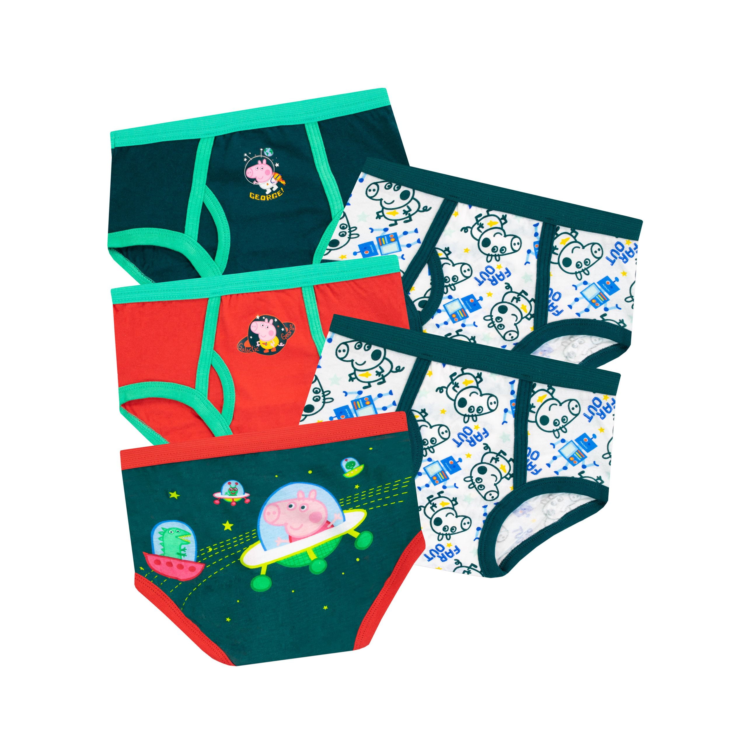 Peppa Pig Boys Underwear Pack of 5 George Pig Multicolor Size 2T-8 ...