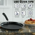 Cook N Home Nonstick Crepe Pan, Flat Pancake Pan, Oven Safe, Stove Top ...