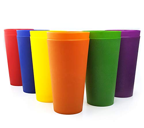 32 ounce Plastic Tumblers Large Drinking Glasses Set Of 12 Multicolor 32 ounce Plastic Tumblers Large Drinking Glasses Set Of 12 Multicolor
