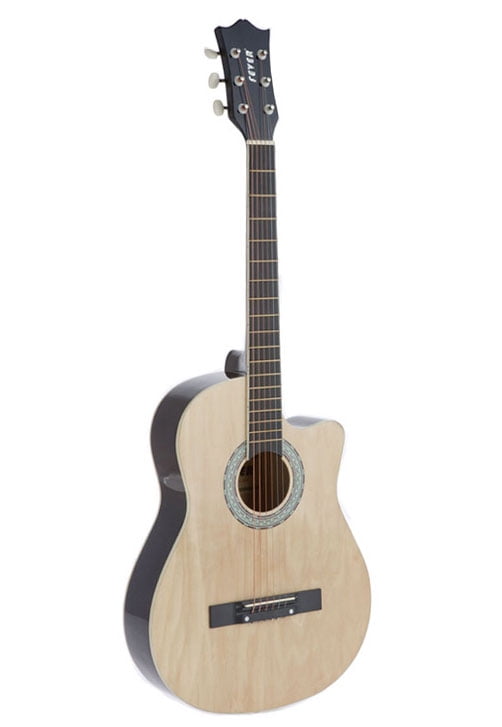 Fever 3/4 Acoustic Cutaway 38 Inches Guitar Natural, FV-030C-NT ...