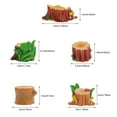 Glass Ornaments Terrarium Tree Stump Figurines Plant Decorations for ...