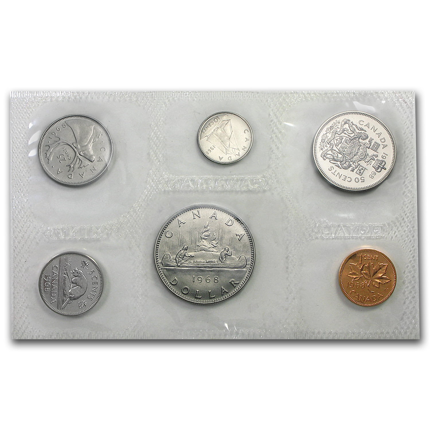 1968 Canada 6-Piece Proof Like Coin Set BU - Walmart.com