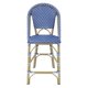 Furniture of America Reo Aluminum Patio Counter Dining Chair in Blue ...