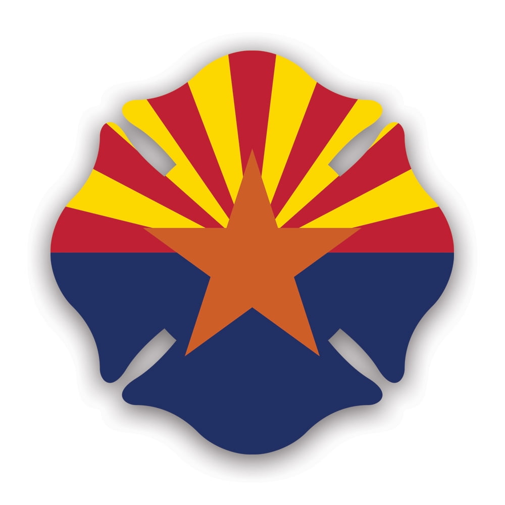Arizona State Maltese Cross Shaped Sticker Decal - Self Adhesive Vinyl ...