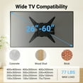 Perlesmith Full Motion TV Wall Mount Bracket for 26 to 60 inch TVs, Max ...