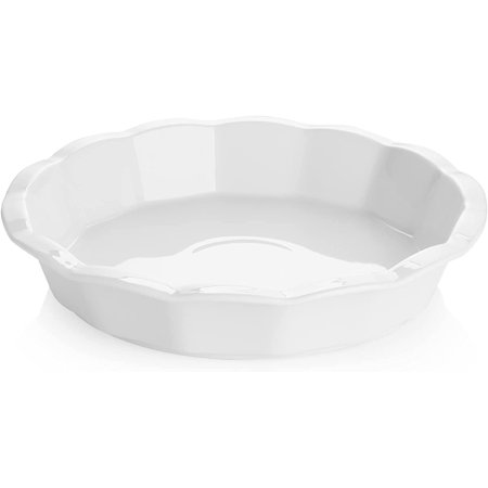 EAYY Pie Pan for Baking, Porcelain Pie Dish, Baking Dish, Round Pie ...