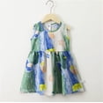 Afdoent Girls Dress Kids Summer Floral Print Toddler Baby Kids ...