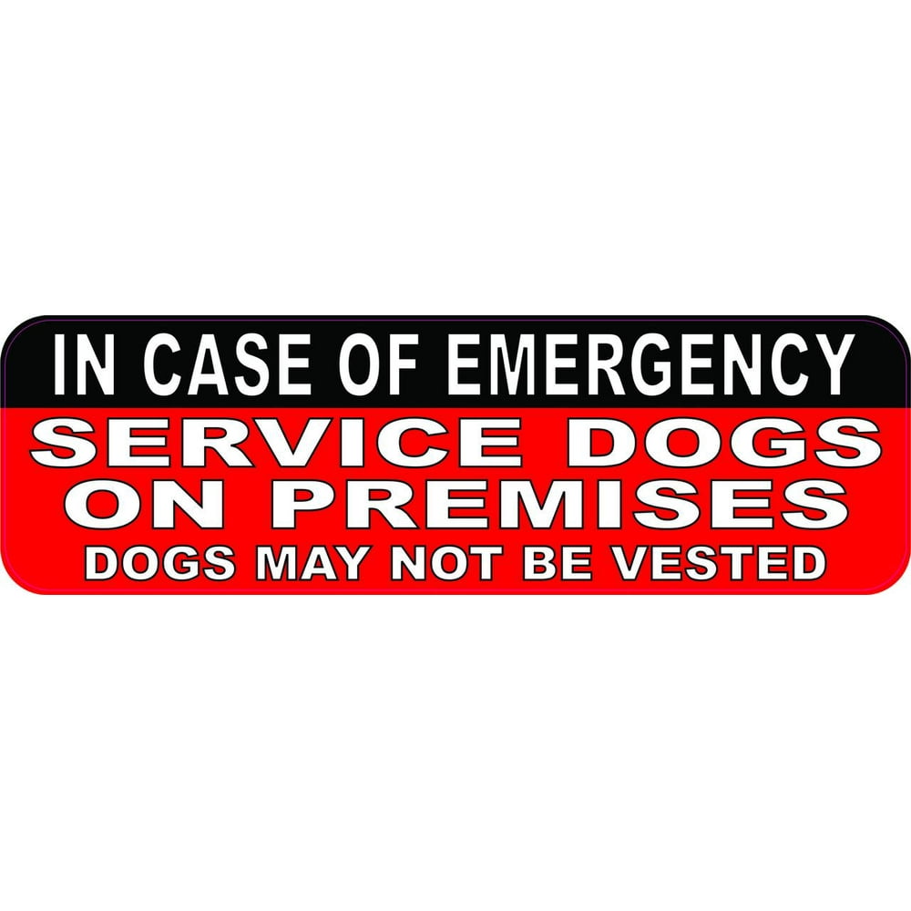 10in x 3in Service Dogs on Premises Vinyl Sticker - Walmart.com ...