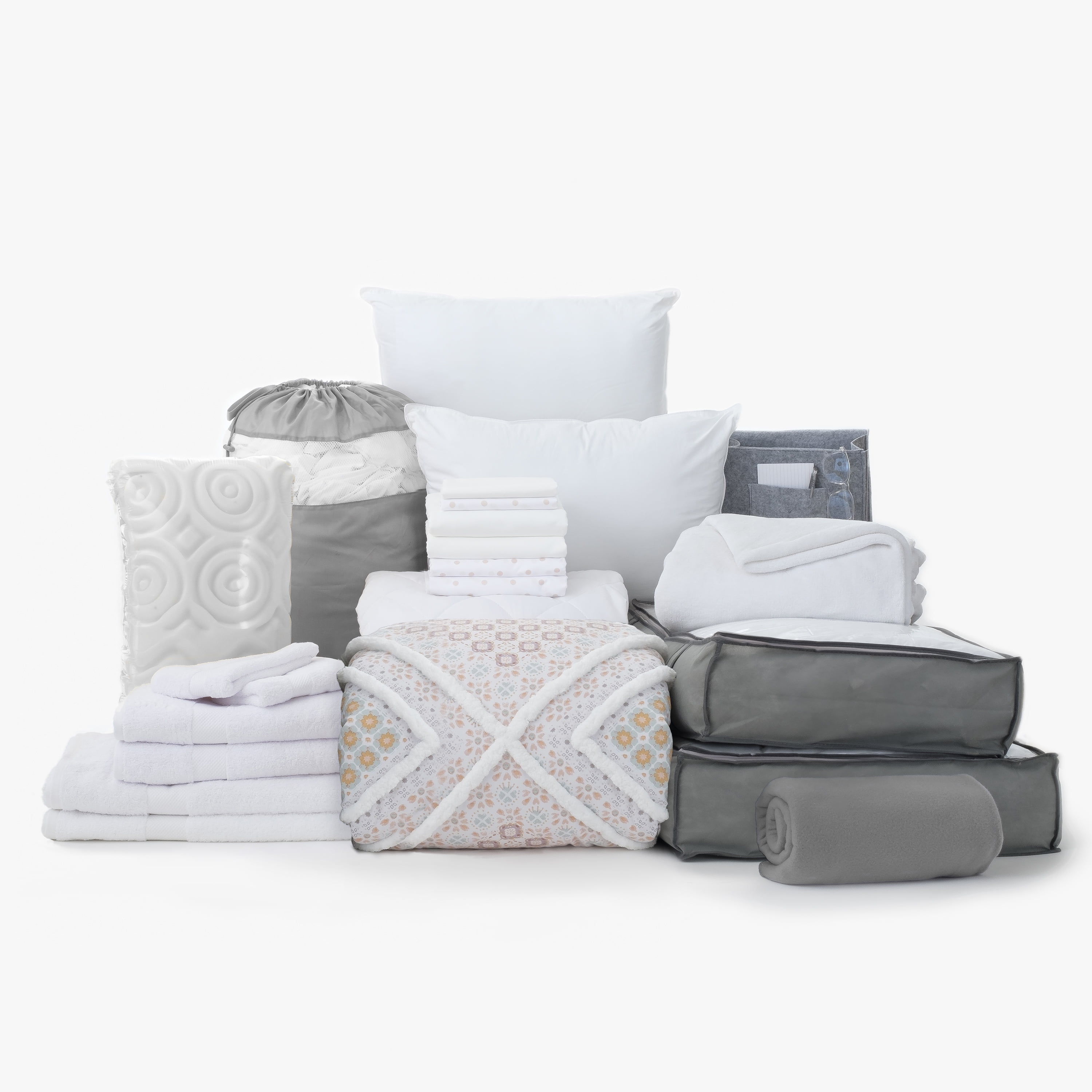 The Preferred Dorm Essentials Value Pack in Bridget Pink, 23-Piece Twin ...